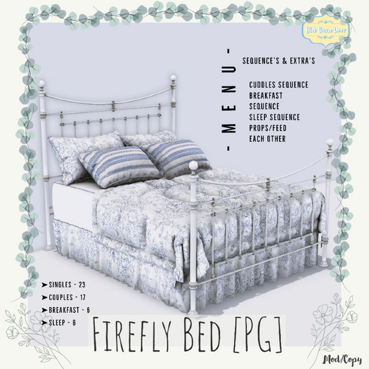 Second Life Marketplace {obd} Firefly Bed [pg]